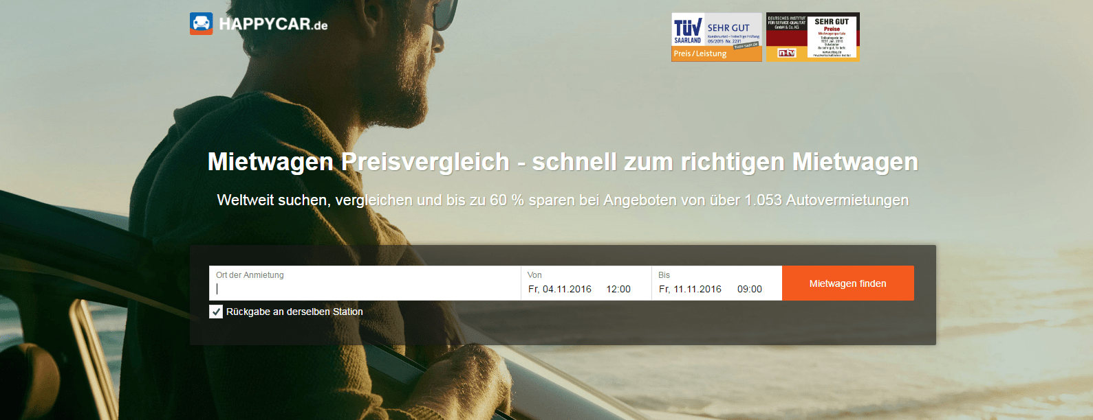 Happycar Gutscheine » 60% Rabatt + 18 Angebote - Dezember 2025 | AlleCodes