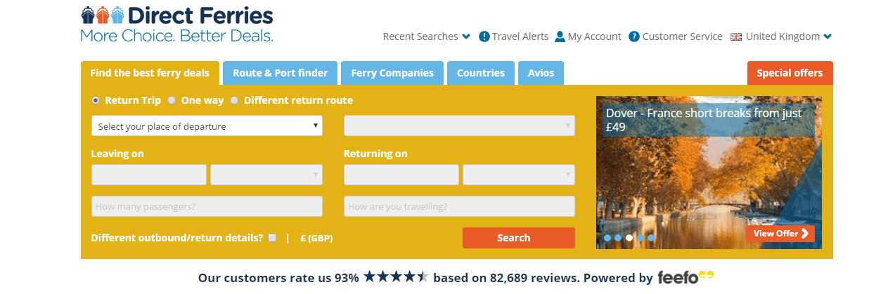 Direct Ferries Gutscheine Oktober 2025 : 5% Rabatt Code + 75% sparen ...